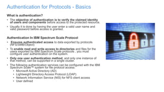 IBM Spectrum Scale Authentication for Protocols | PPT