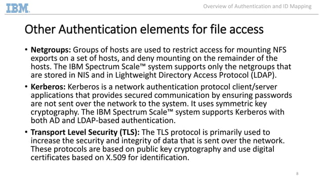 IBM Spectrum Scale Authentication for File Access - Deep Dive | PPTX