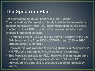 Spectrum trading and backhaul network in nigeria - GSMA project | PPT