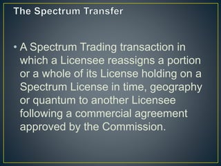 Spectrum trading and backhaul network in nigeria - GSMA project | PPT
