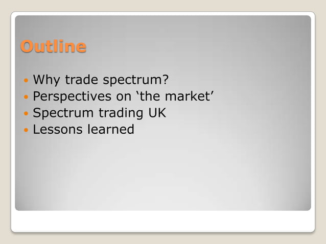 Spectrum trading | PPT