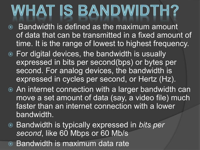 Spectrum vs Bandwidth vs Datarate | Networking | PPTX | Computer Networking | Computing