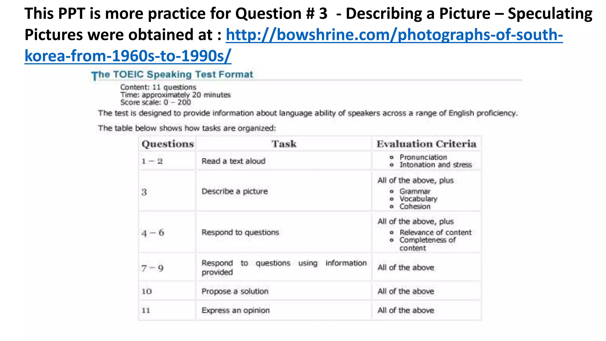 TOEIC Speaking Practice - Speculation Phrases | PPTX