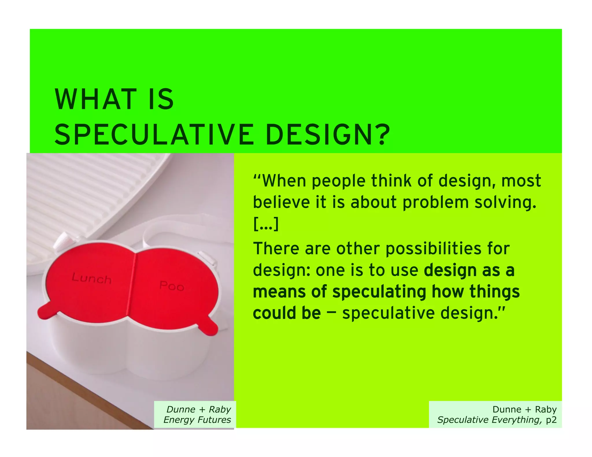 Speculative design | PDF