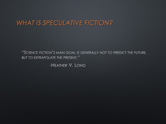 Speculative fiction 2015 | PPT