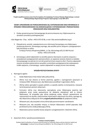 SPECYFIKACJA ISTOTNYCH WARUNKÓW ZAMÓWIENIA | PDF | Business | Business and Finance