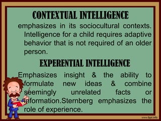 theories and Definitions of Intelligence | PPT