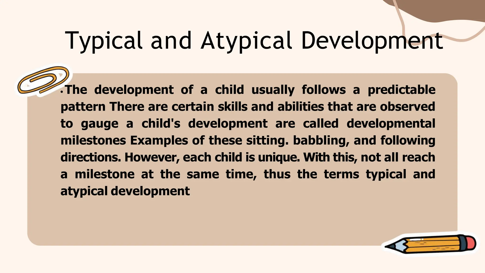 Special Education Report, Typical and Atypical Development of Children ...