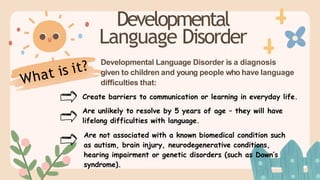 SPED 103 Report- Learners with Developmental Language Disorder | PPT