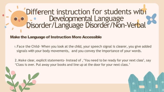 SPED 103 Report- Learners with Developmental Language Disorder | PPT