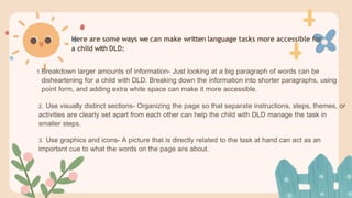 SPED 103 Report- Learners with Developmental Language Disorder | PPT