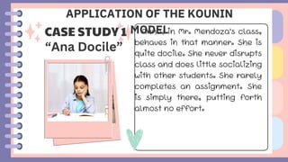 THE KOUNIN MODEL OF CLASSROOM MANAGEMENT .pptx