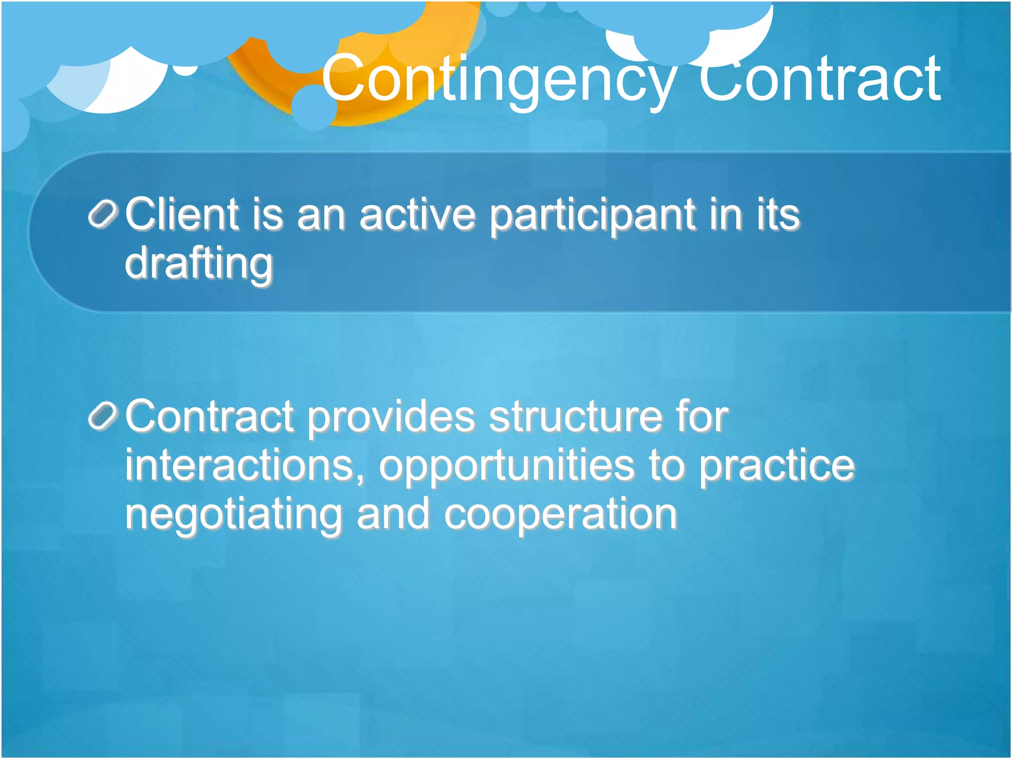 Contingency Contracts and Token Reinforcement | PPT | Education