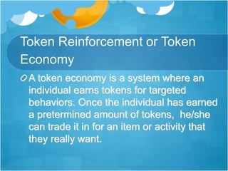 Contingency Contracts and Token Reinforcement | PPT | Education