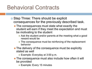 Sped 478 behavioral contracts | PPTX