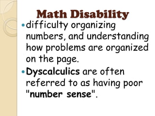 Sped 4 Learning Disability Definition and Types | PPTX | Brain and ...