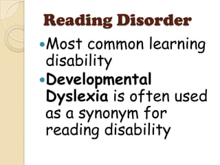 Sped 4 Learning Disability Definition and Types | PPTX | Brain and ...