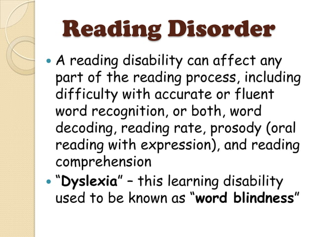 Sped 4 Learning Disability Definition and Types | PPTX | Brain and ...