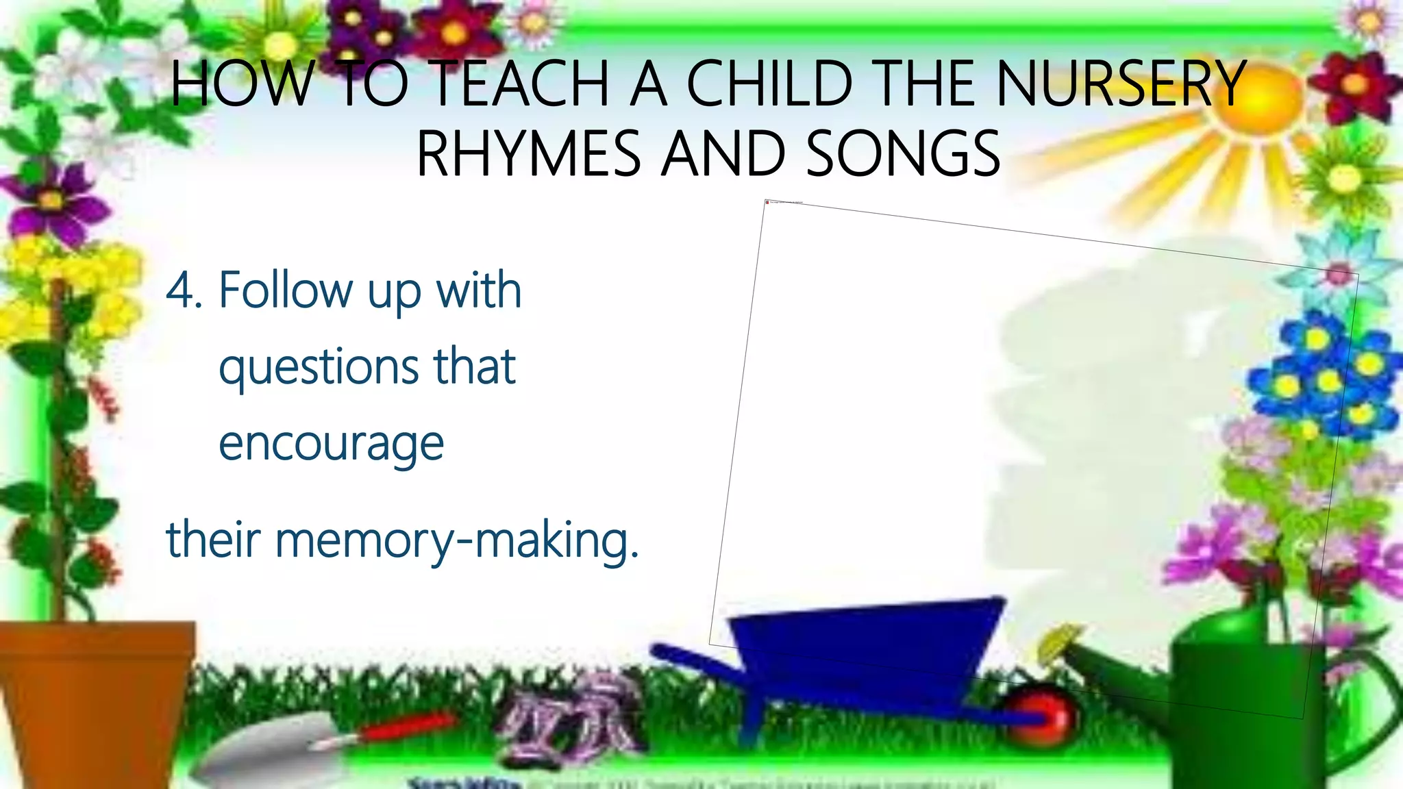 how to teach a child the nursery rhymes | PPTX