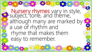 how to teach a child the nursery rhymes | PPTX