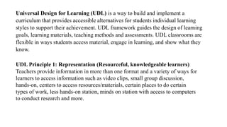 Sped 6334 udl pwrpt | PPTX | Primary Education | Education