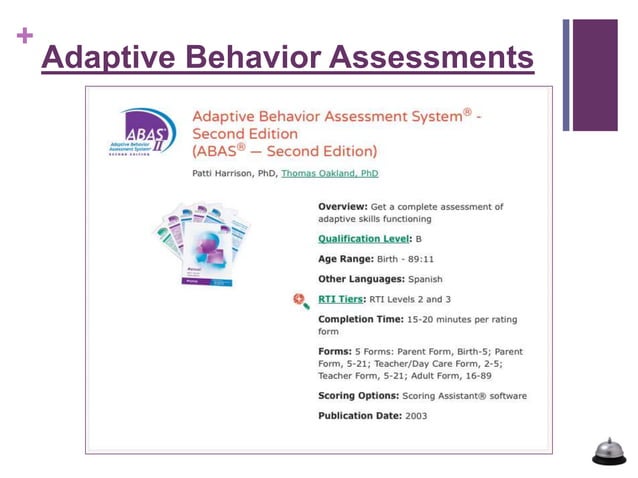Assessment of Adaptive Behavior in Special Education | PPTX