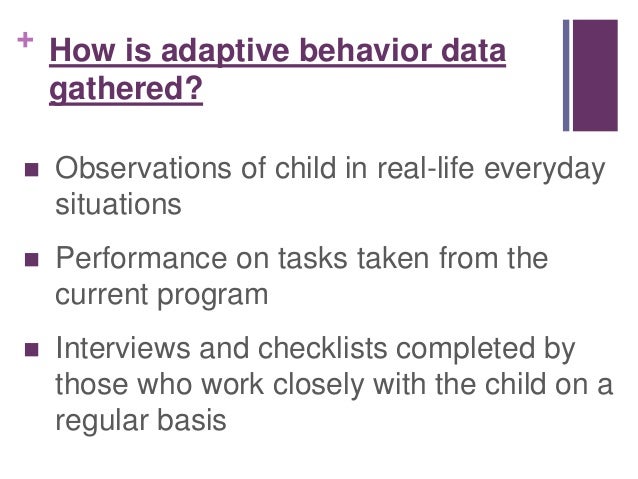 Assessment of Adaptive Behavior in Special Education