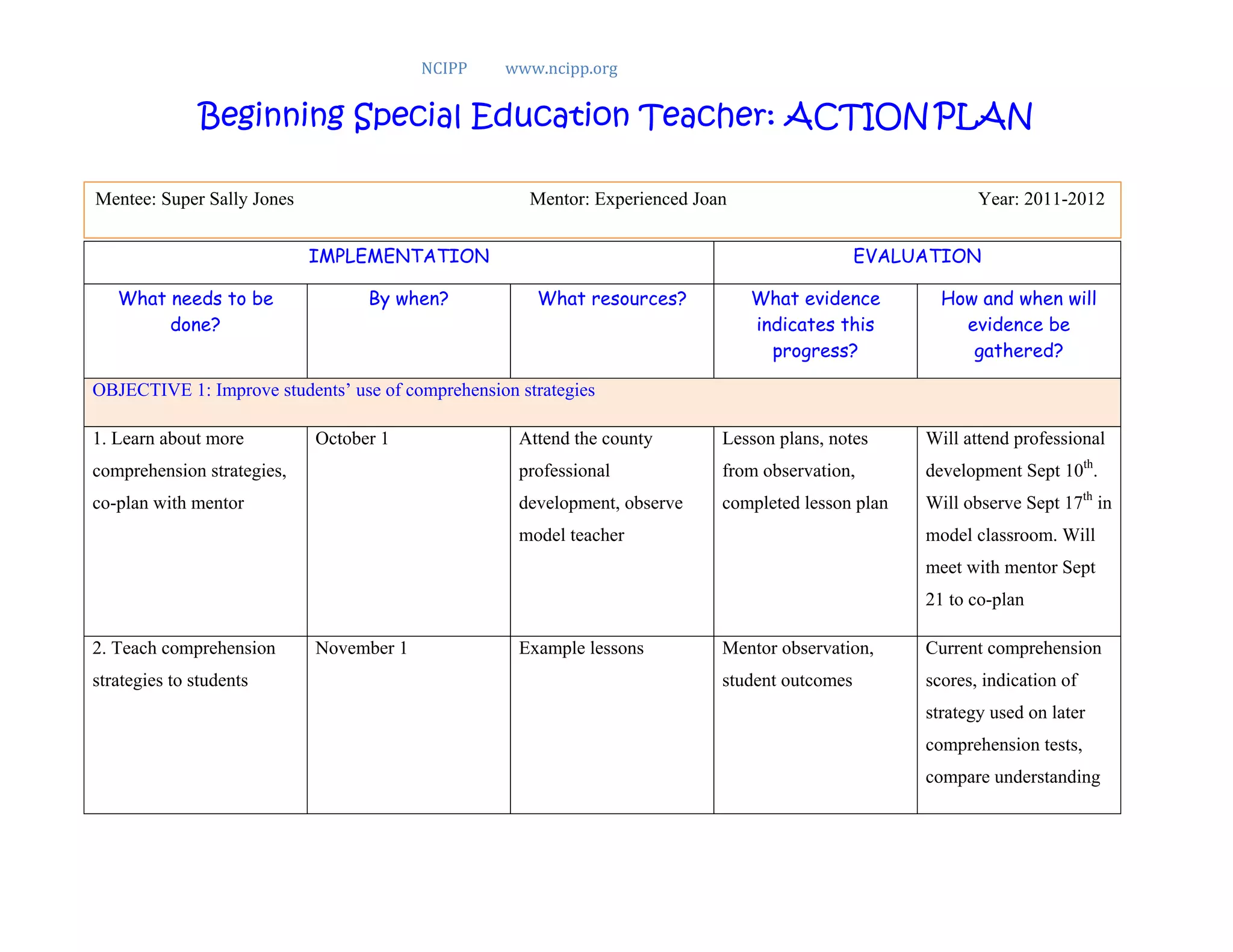 Sped and inclusive education action plan | PDF