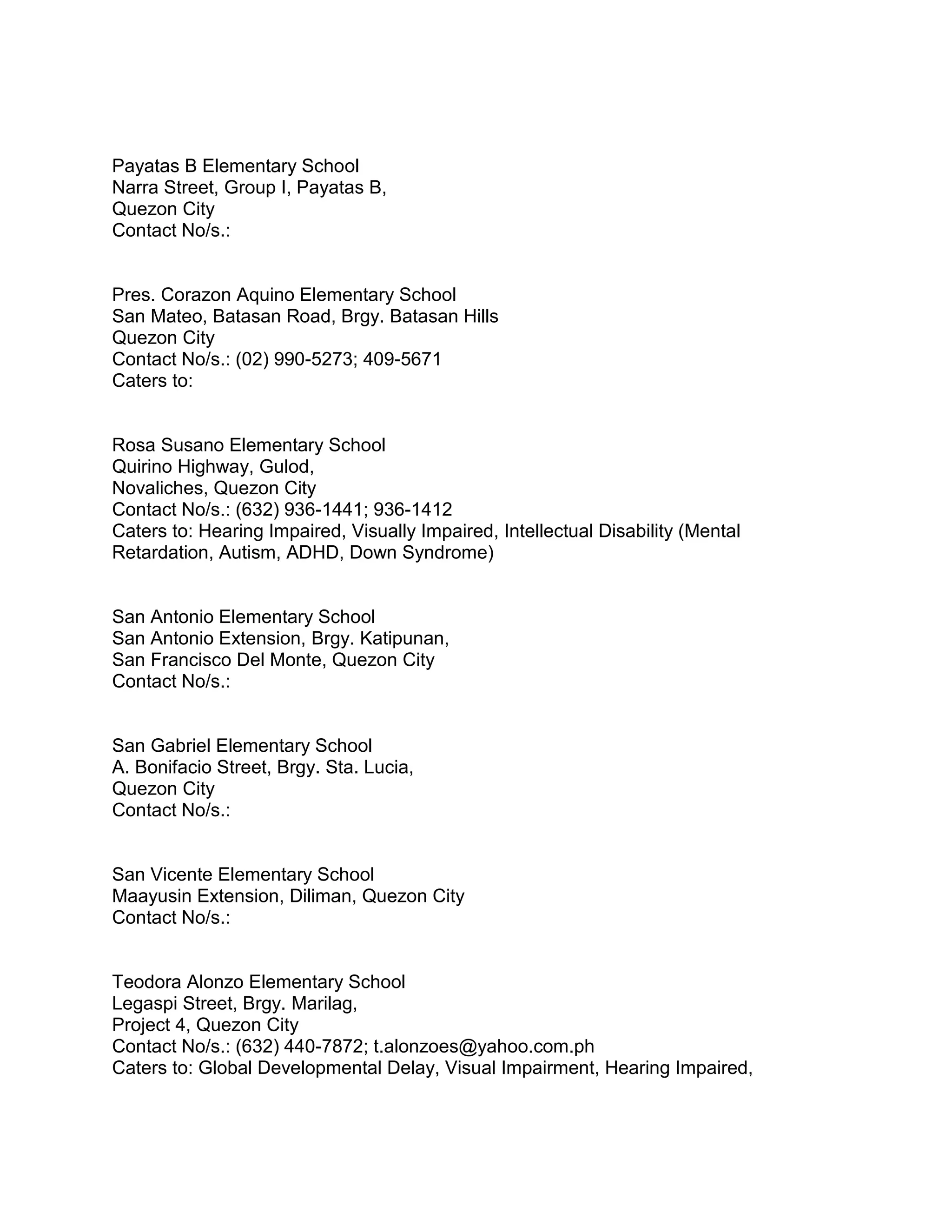 Sped centers in the Philippines | PDF
