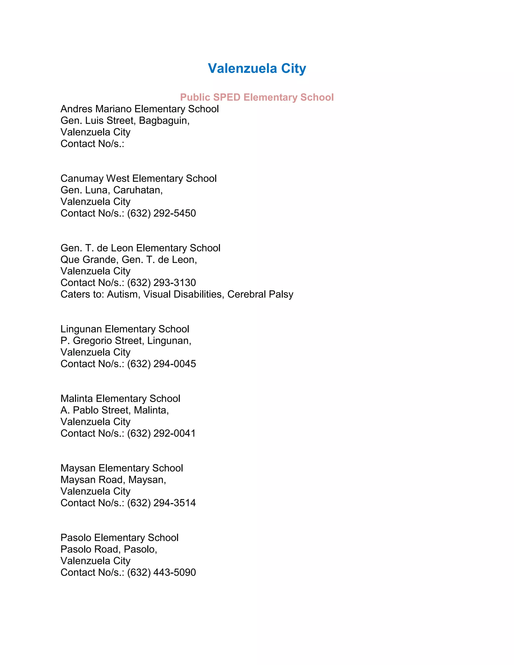 Sped centers in the Philippines | PDF