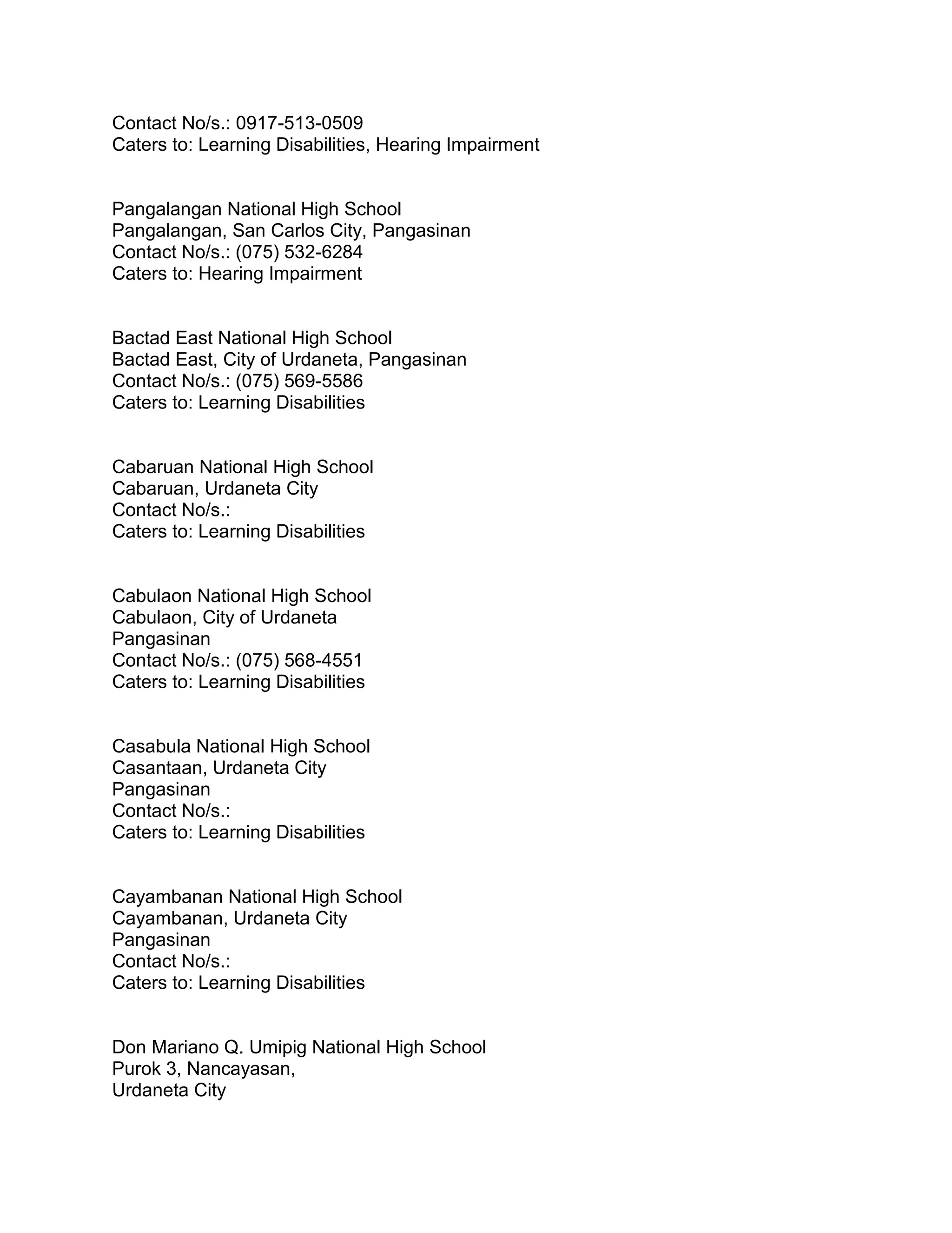 Sped centers in the Philippines | PDF