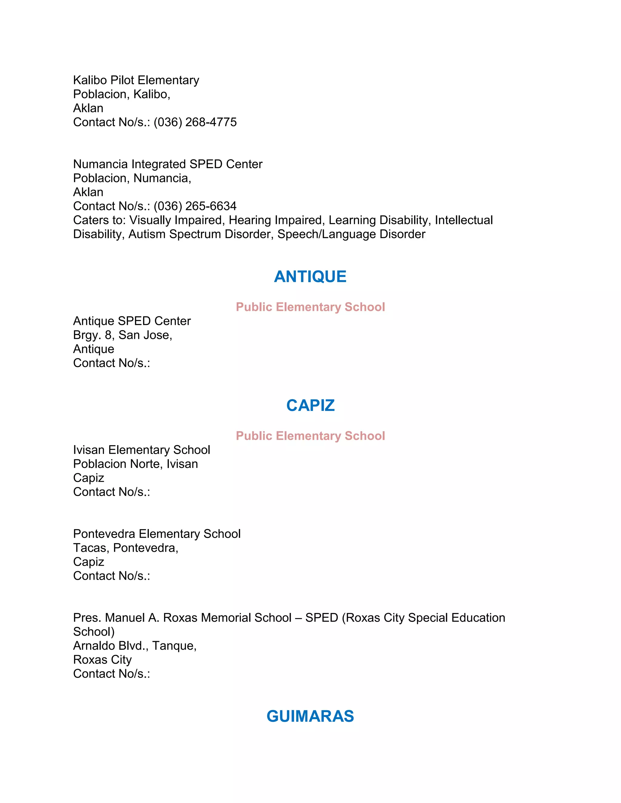 Sped centers in the Philippines | PDF