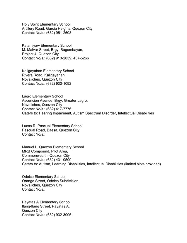 Sped centers in the Philippines | PDF