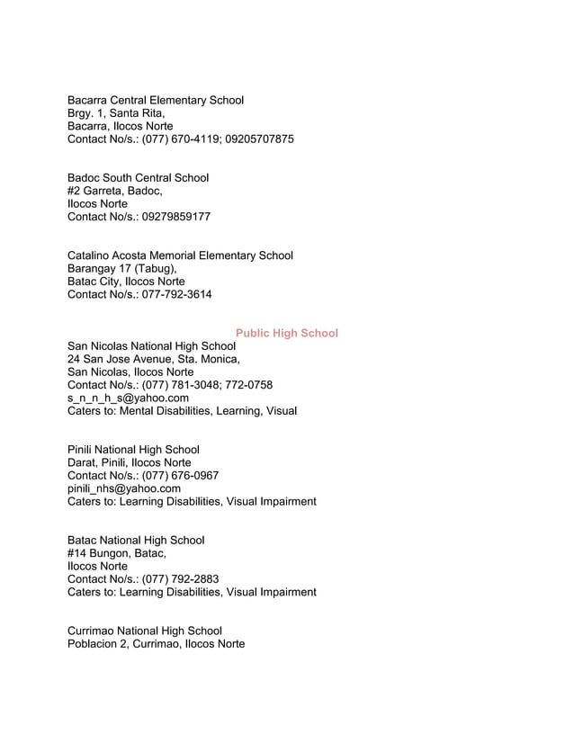 Sped centers in the Philippines | PDF