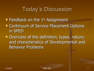 Sped educational placement | PPT