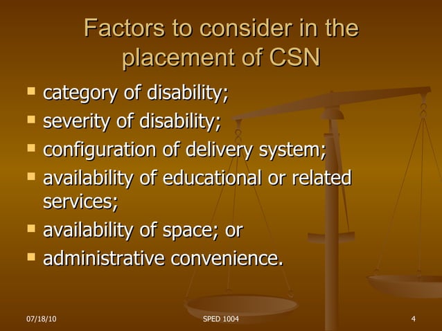 Sped educational placement | PPT | Mental Health | Diseases and Conditions