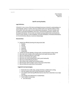 Sped handouts | DOCX