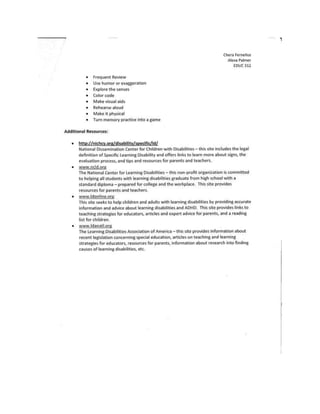 Sped handouts | DOCX