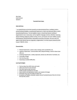 Sped handouts | DOCX