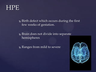 Holoprosencephaly | PPTX | Pregnancy | Reproductive Health