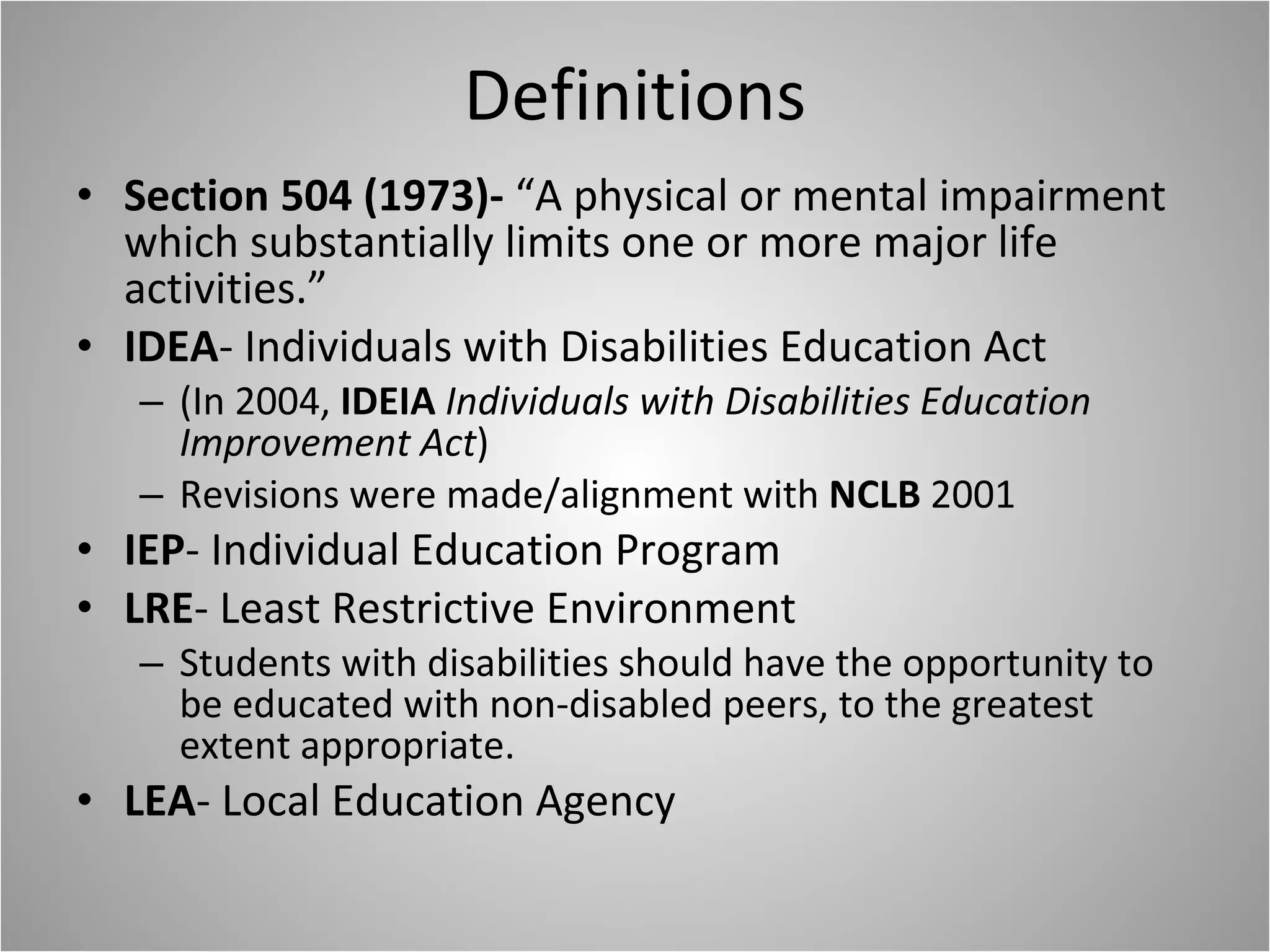 Special Education Overview | PPT