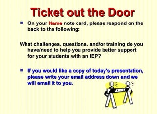 Sped presentation 2011 | PPT