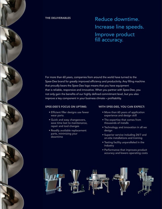 Spee-Dee Manufacturing Product Brochure... Reduce your downtime and ...