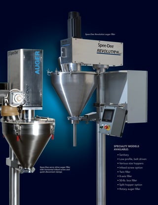 Spee-Dee Manufacturing Product Brochure... Reduce your downtime and ...