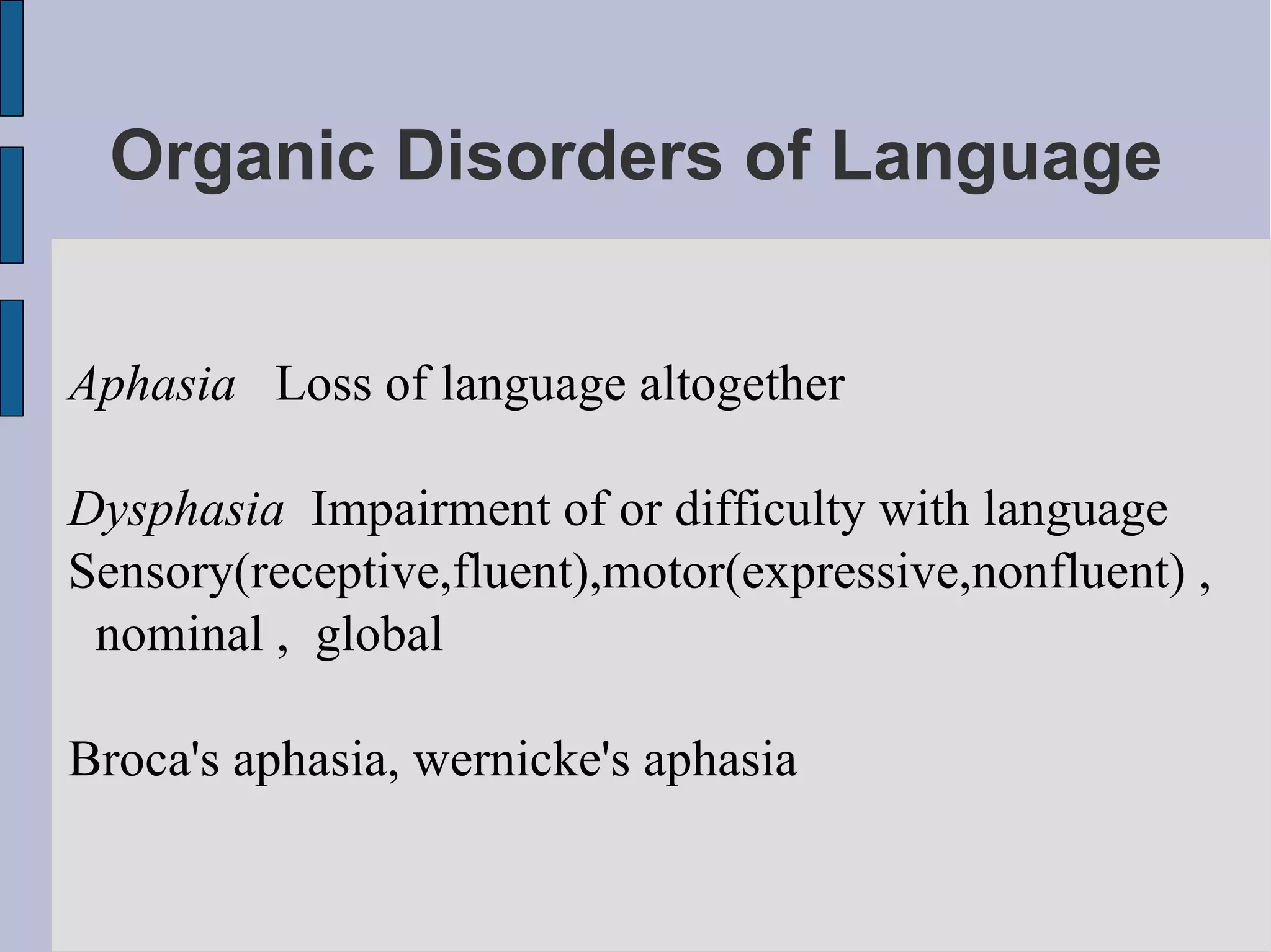 Speech and language disorders | PPT