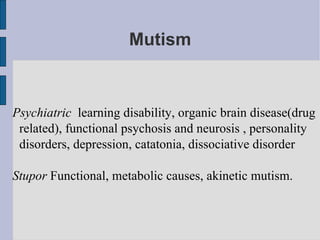 Speech and language disorders | PPT
