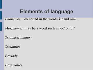 Speech and language disorders | PPT