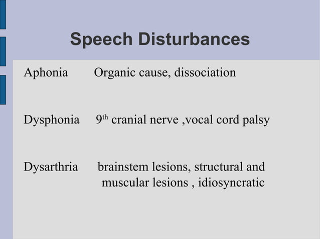 Speech and language disorders | PPT