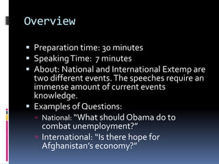 Speech Events | PPTX