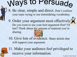 Parts of a Persuasive Speech | PPT